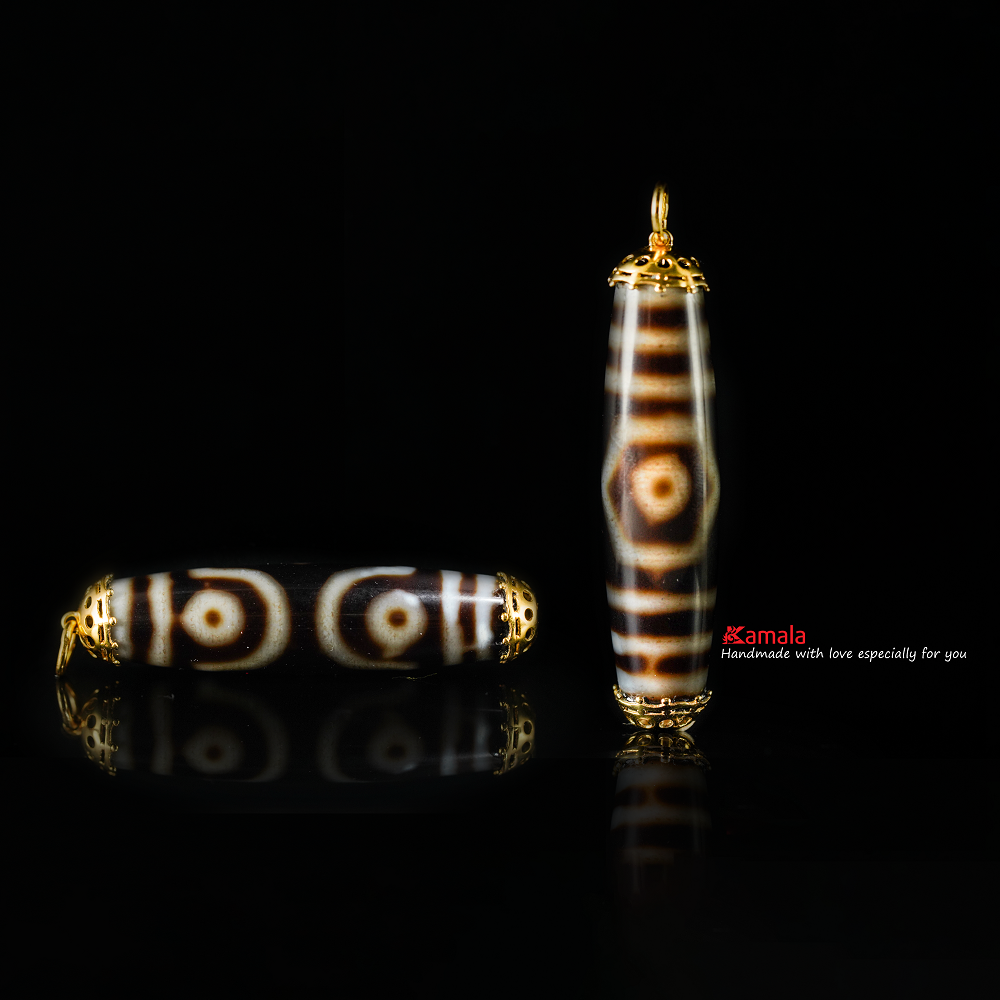 Mề đay Ngọc Dzi Phú Lộc Tài Vượng Nghiệp Hưng Gia | Kamala